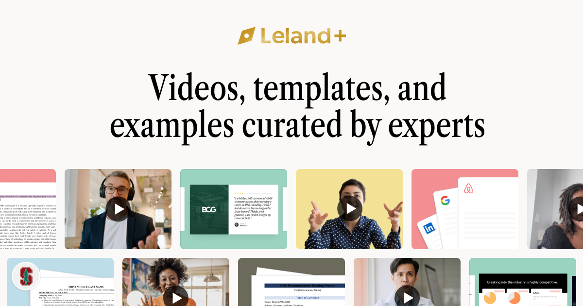 MIT Sloan: Example Cover Letter | Leland